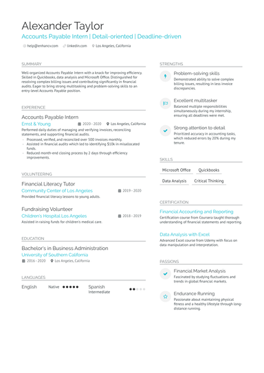 21 Accounts Payable Resume Examples & Guide for 2025