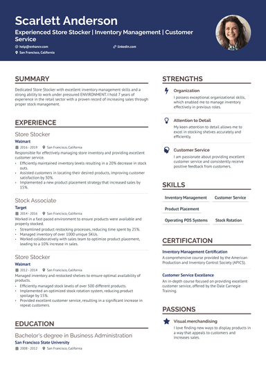 25 Stocker Resume Examples That Got Jobs for 2025