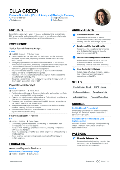 Finance Manager Resume Examples & Guide for 2024