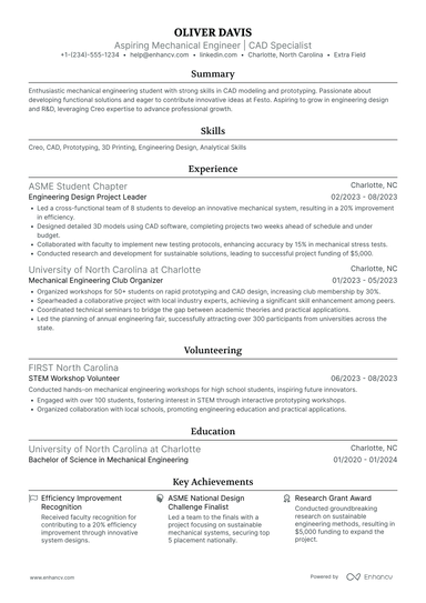 20 Engineering Intern Resume Examples & Guide for 2025
