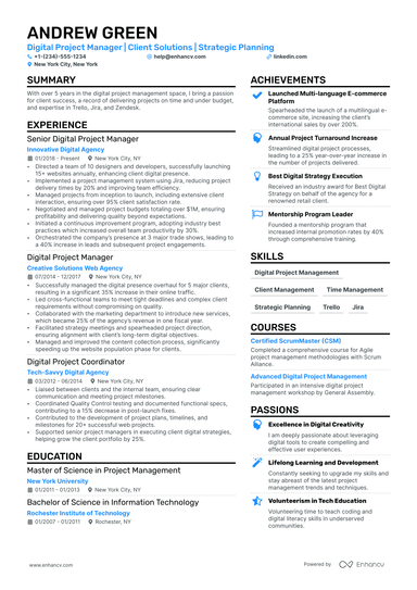 36 Project Manager Resume Examples, Templates & Guide for 2025