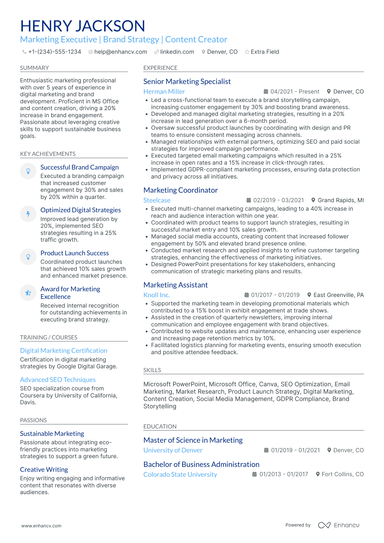 20 Content Marketing Resume Examples & Guide for 2025