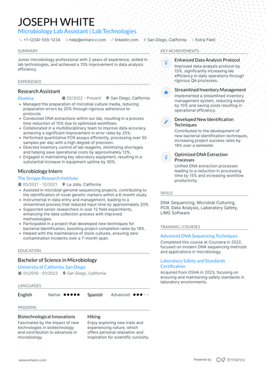 20 Lab Assistant Resume Examples & Guide for 2025