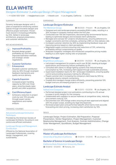 21 Landscaping Resume Examples, Templates & Guide for 2025