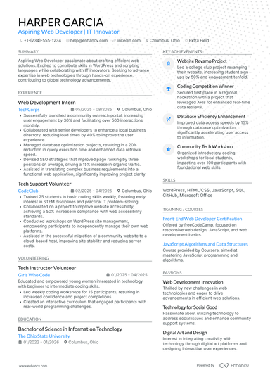 20 IT Intern Resume Examples & Guide for 2025