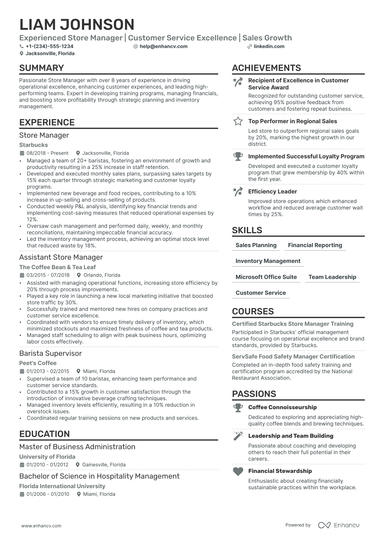 8 Store Manager Resume Examples & Guide for 2024