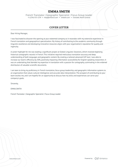 5 Professional Translator Cover Letter Examples and Template for 2025 ...