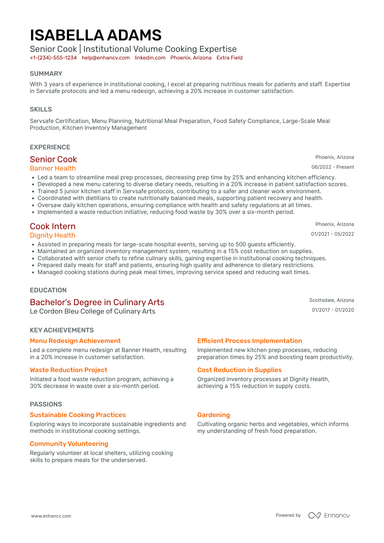 22 Culinary Resume Examples & Guide for 2025
