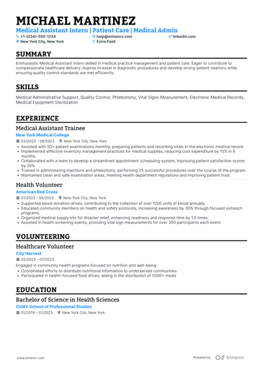 18 Medical Assistant Resume Examples & Guide for 2025