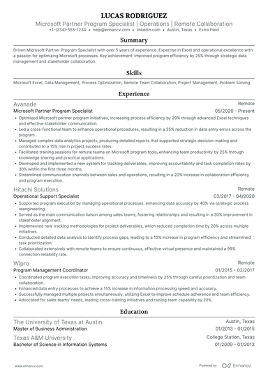 21 Microsoft Resume Examples - March 2025