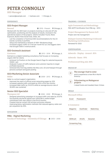 3 SEO Resume Examples & Guide for 2024