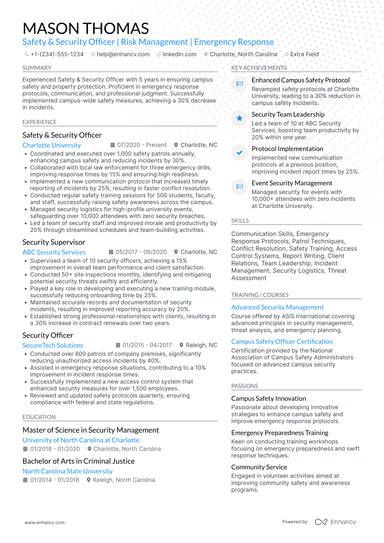 24 Security Officer Resume Examples That Got Jobs for 2025