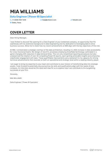 21 Professional Data Engineer Cover Letter Examples and Template for ...