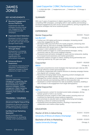 22 Copywriter Resume Examples & Guide for 2025