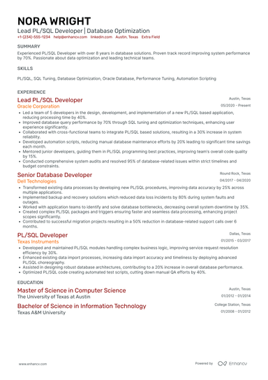 29 SQL Developer Resume Examples & Guide for 2025