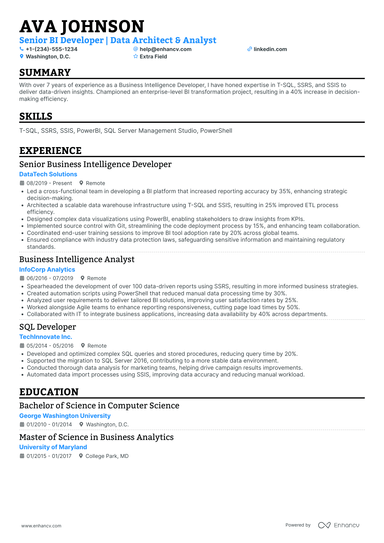 29 SQL Developer Resume Examples & Guide for 2025