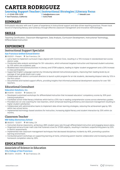 24 New Teacher Resume Examples & Guide for 2025