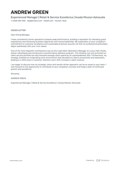 12 Professional Esthetician Cover Letter Examples and Template for 2024 ...