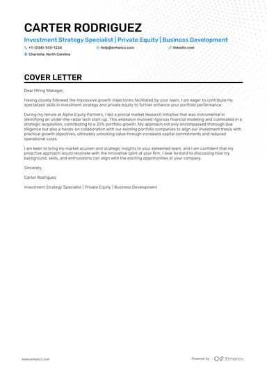 8 Professional Investment Manager Cover Letter Examples and Template ...