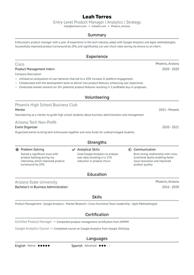 37 Product Manager Resume Examples & Guide for 2024