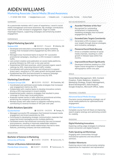 21 Marketing Associate Resume Examples & Guide for 2025