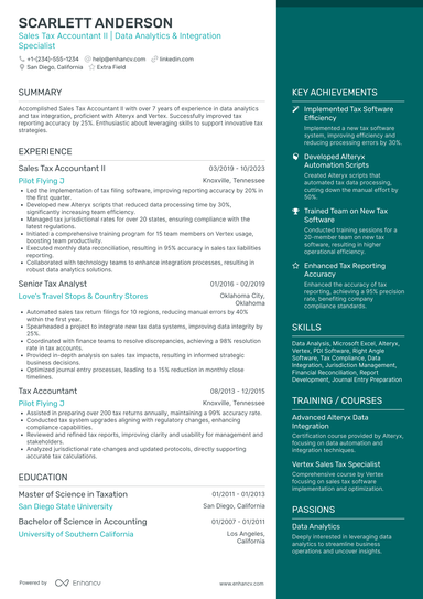 17 Tax Accountant Resume Examples & Guide for 2025