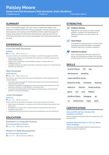 24 Web Developer Resume Examples & Guide for 2024