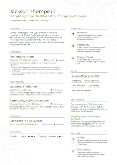 5 Firefighter Resume Examples & Guide for 2024