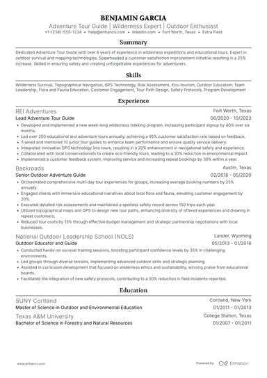 18 Tour Guide Resume Examples & Guide for 2025