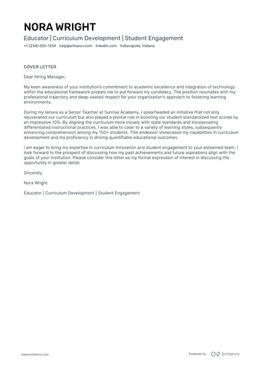 21 Professional Teacher Cover Letter Examples and Template for 2024 ...
