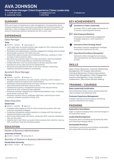 25 Store Manager Resume Examples & Guide for 2025