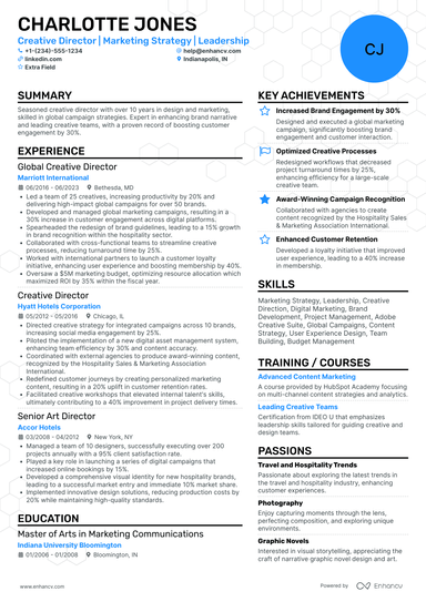 12 Creative Director Resume Examples & Guide for 2025
