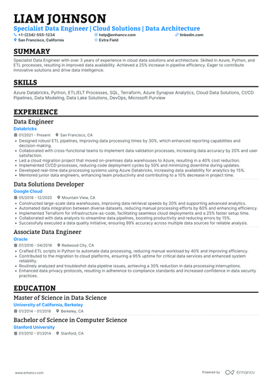 18 Azure Data Engineer Resume Examples With 10/10 Score In 2025
