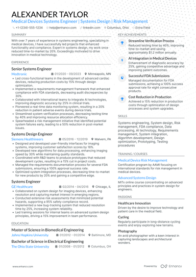 24 Systems Engineer Resume Examples & Guide for 2025