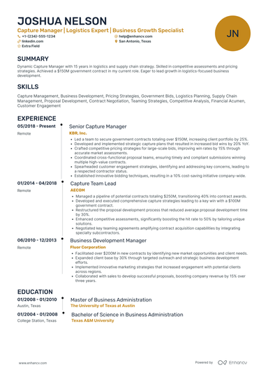 7 Bid Manager Resume Examples & Guide for 2025