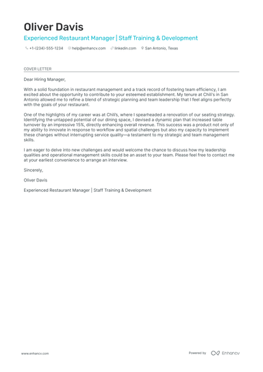 3 Professional Hostess Cover Letter Examples and Template for 2025 ...