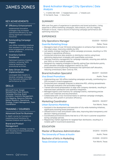 27 Brand Manager Resume Examples & Guide for 2025