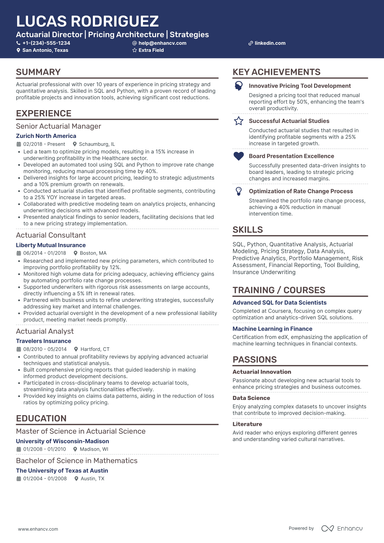 22 Actuary Resume Examples That Got Jobs for 2025
