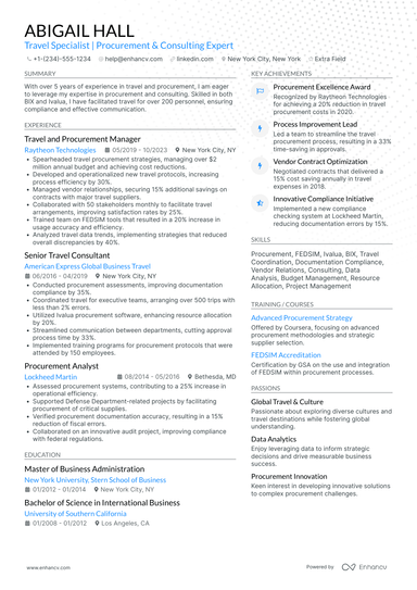 21 Travel Consultant Resume Examples & Guide for 2025