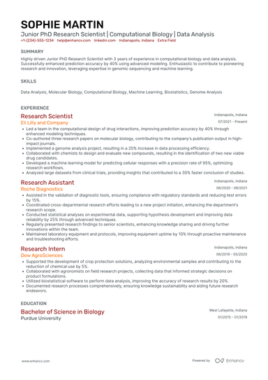 17 PhD Resume Examples & Guide for 2025