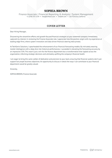 5 Professional Finance Cover Letter Examples and Template for 2024 ...