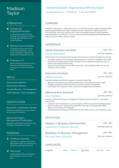 14 Executive Assistant Resume Examples & Guide for 2025