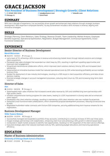 21 Business Development Resume Examples & Guide for 2025