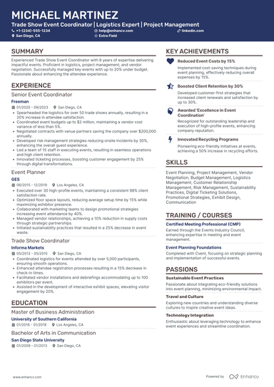 20 Event Coordinator Resume Examples - March 2025