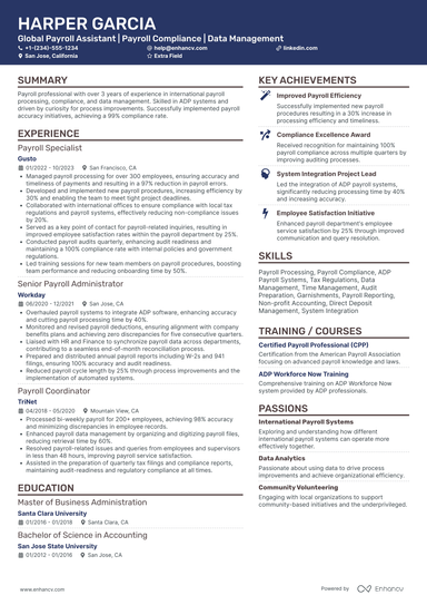 21 Payroll Resume Examples & Guide for 2025