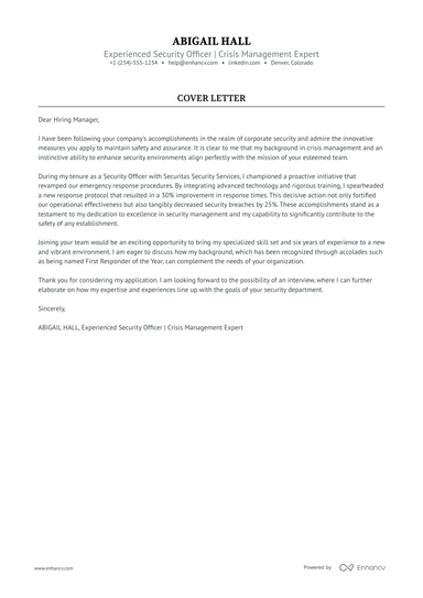10 Professional Police Officer Cover Letter Examples and Template for ...