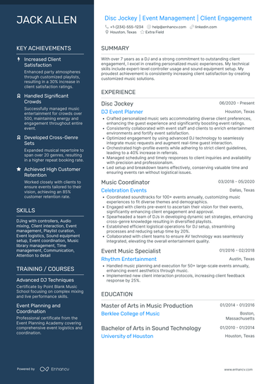 22 DJ Resume Examples & Guide for 2025
