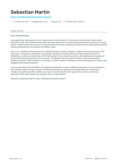 6 Professional Mentor Cover Letter Examples and Template for 2025 | Enhancv