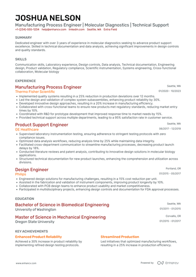 21 Process Engineer Resume Examples & Guide for 2025
