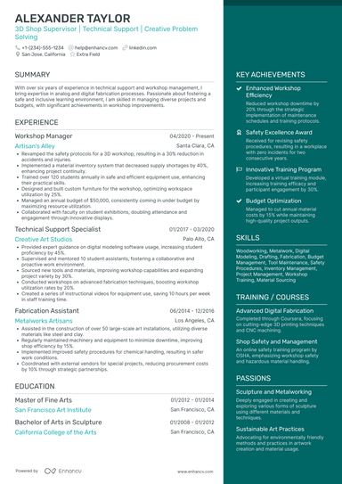 16 3D Artist Resume Examples, Templates & Guide for 2025